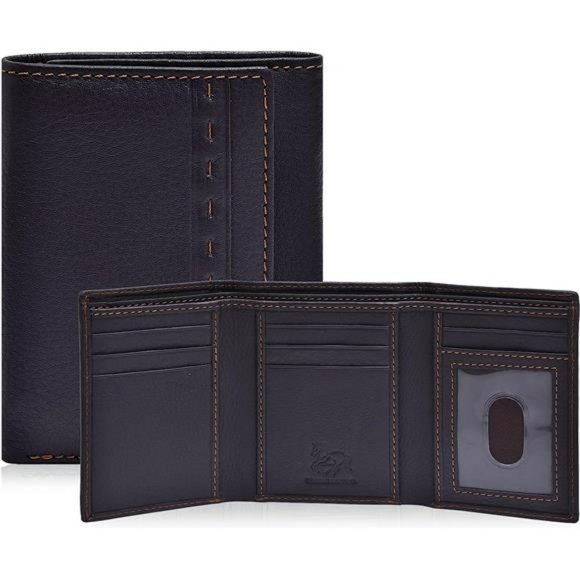 Bags | Leather Trifold Wallet Rfid Slim Tri Fold Wallets Minimalist For ...